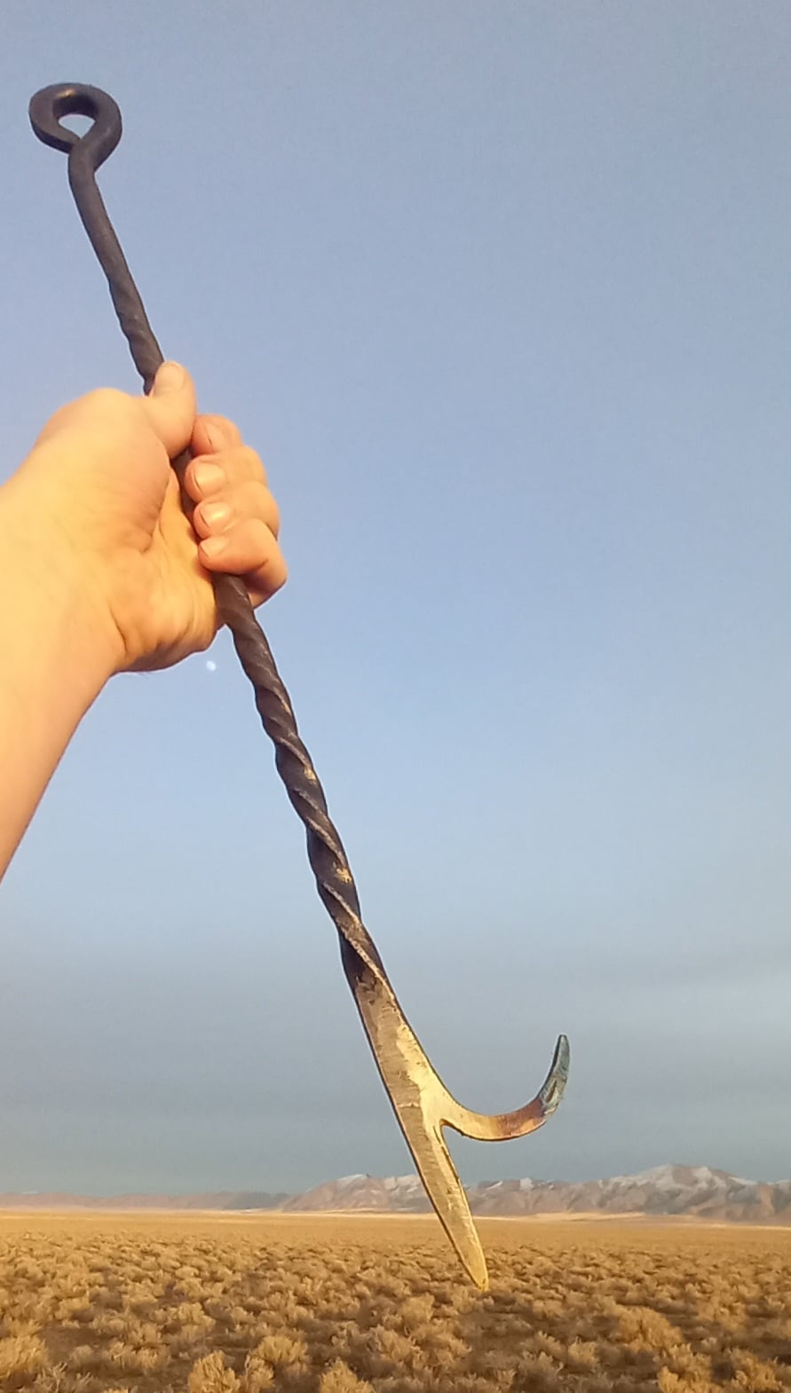 HIGH RANGE Forged Iron Fire Poker | Traditional Hearth Tool